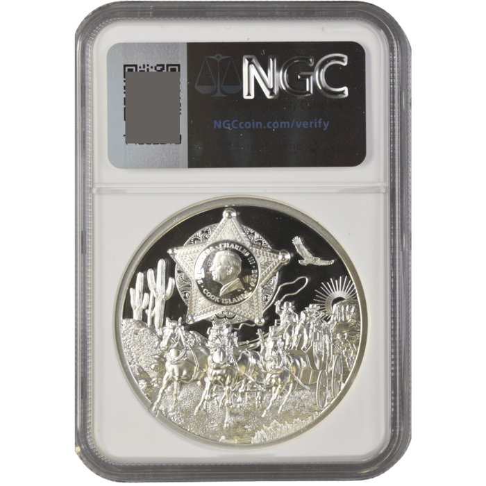 WILD WEST Legends 3 Oz Silver Coin $20 Cook Islands 2024- NGC Graded PF ...