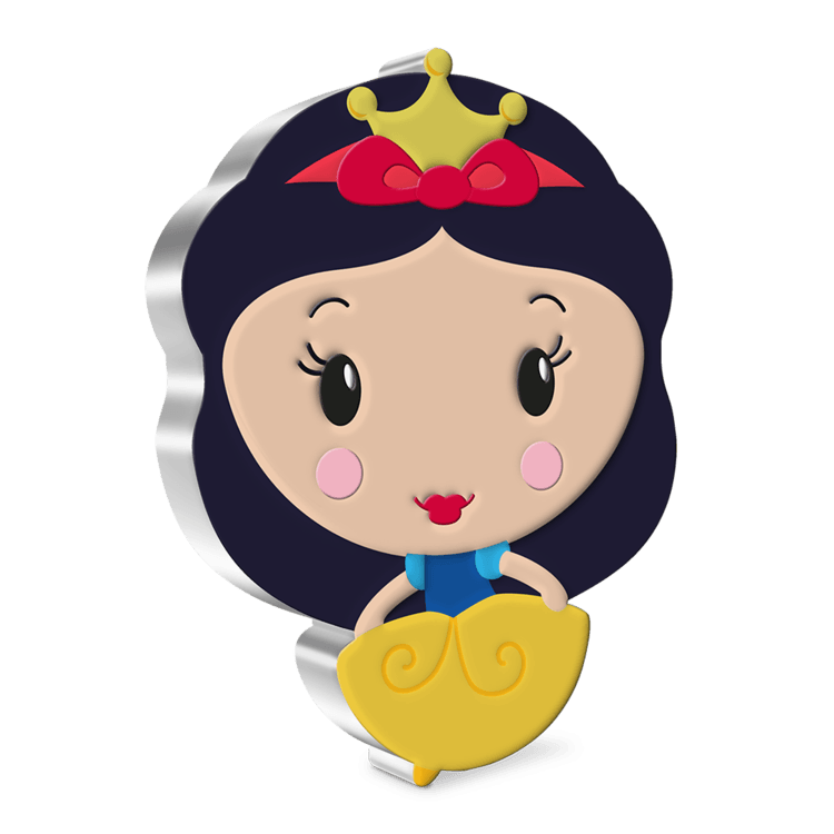 SNOW WHITE Disney Chibi 1 Oz Silver Coin $2 Niue 2021 - Agoro By New ...
