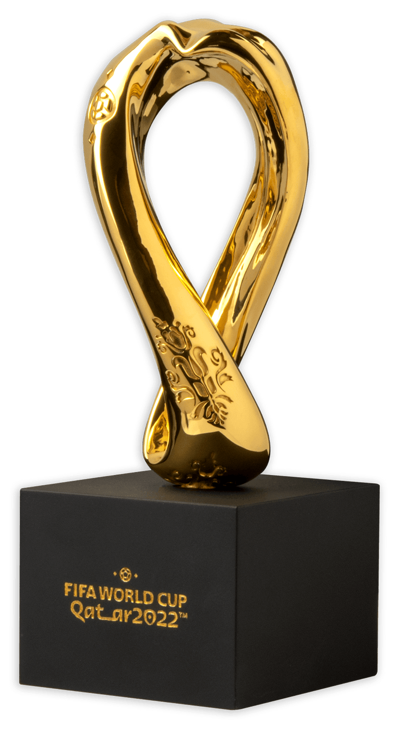 FIFA World Cup 2022 Emblem 3D Replica Silver Gold Plated 250g - MDM