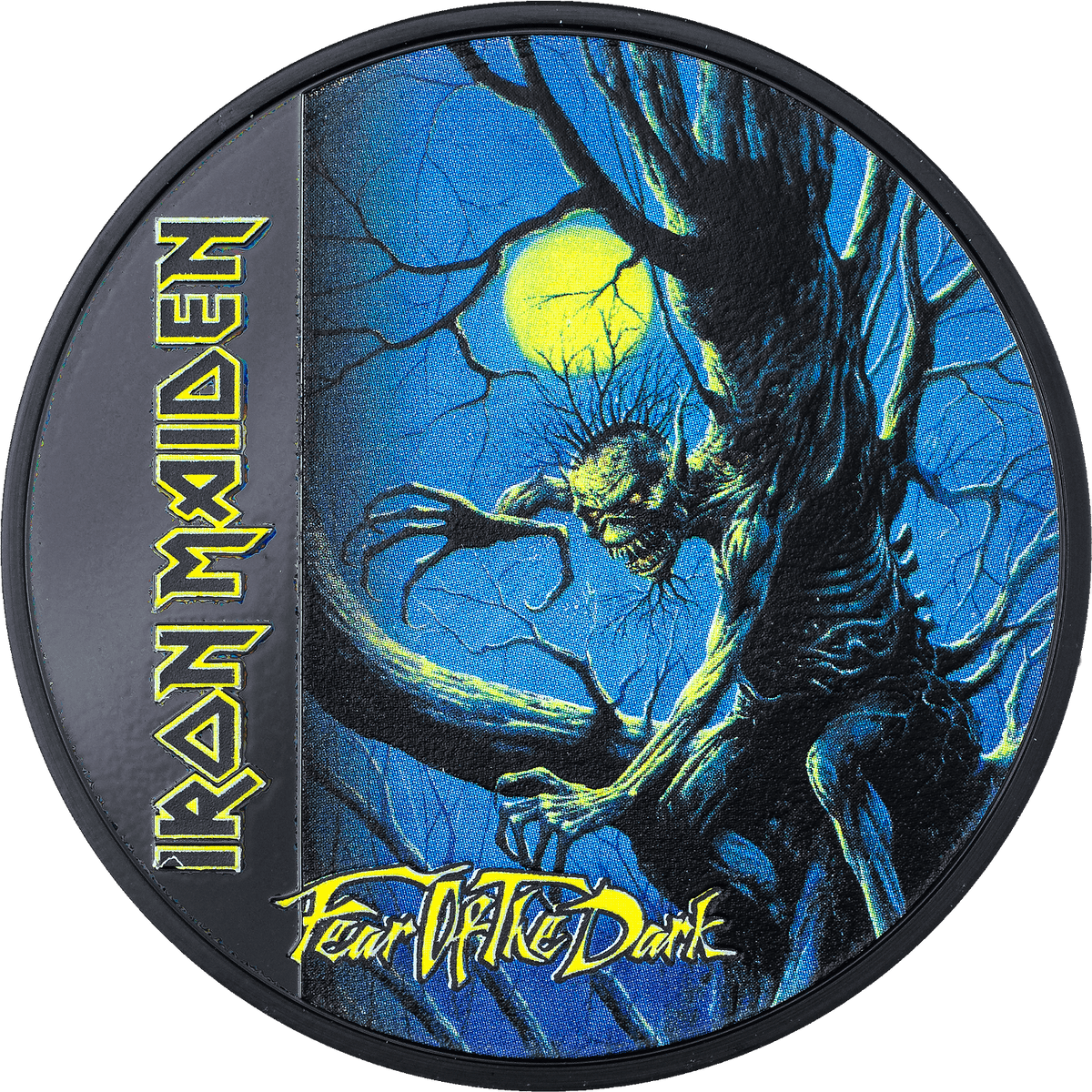 FEAR OF THE DARK Iron Maiden 1 Oz Silver Coin $5 Cook Islands 2022 ...