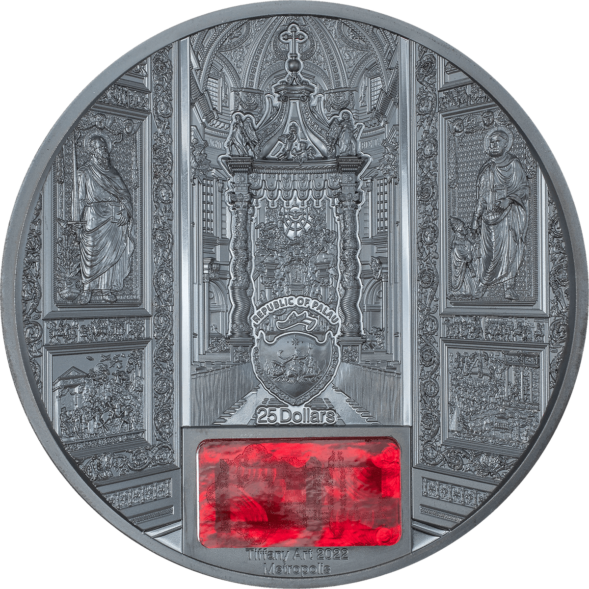 San Pietro In Vaticano Tiffany Art Metropolis 5 Oz Silver Coin 2022 ...