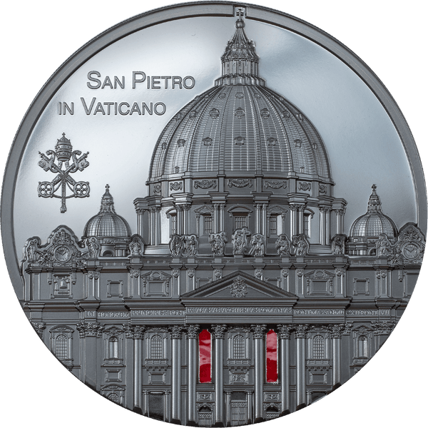 San Pietro In Vaticano Tiffany Art Metropolis 5 Oz Silver Coin 2022 ...