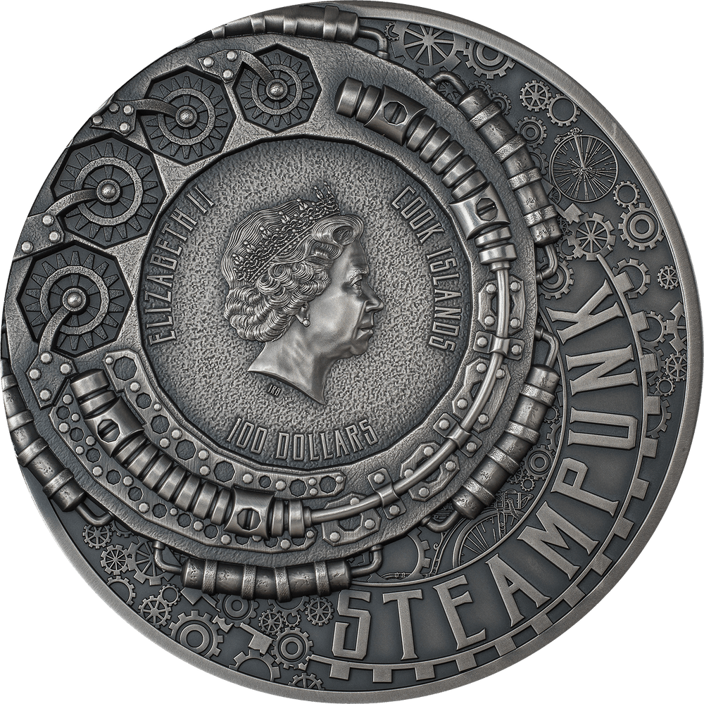 JET PACK Steampunk 1 Kg Kilo Edition Silver Coin $100 Cook Islands 2023 ...