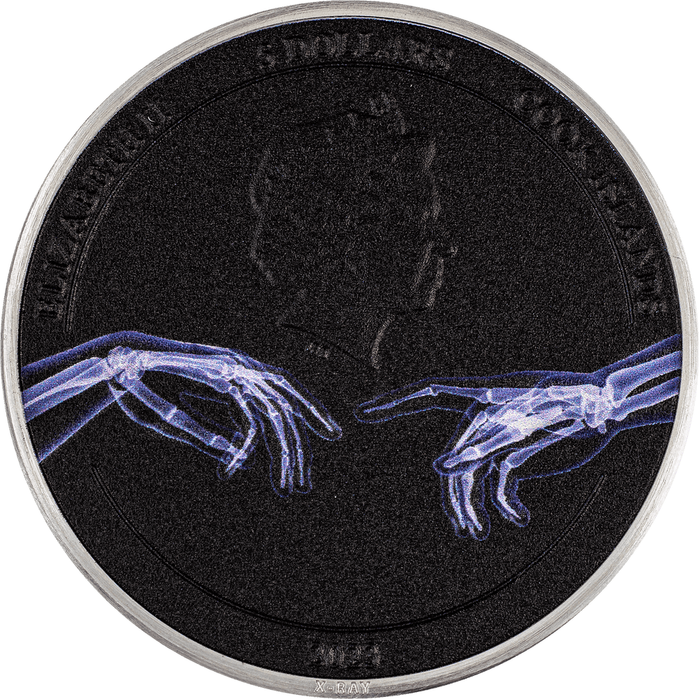 CREATION OF ADAM X Ray 1 Oz Silver Coin $5 Cook Islands 2023 - CIT Coin ...