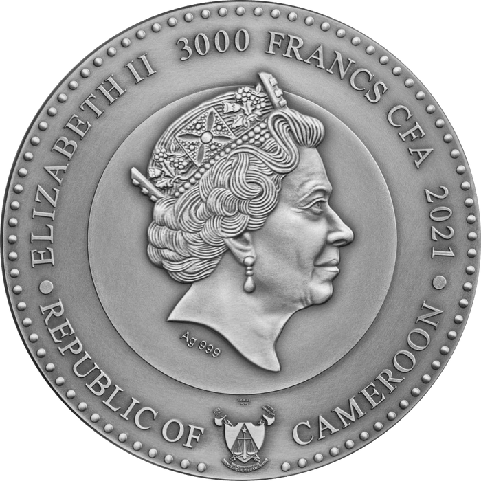 JUPITER Planets and Gods 3 Oz Silver Coin 3000 Francs Cameroon 2021 ...