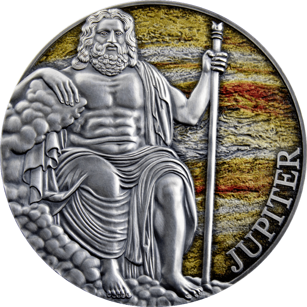 JUPITER Planets and Gods 3 Oz Silver Coin 3000 Francs Cameroon 2021 ...