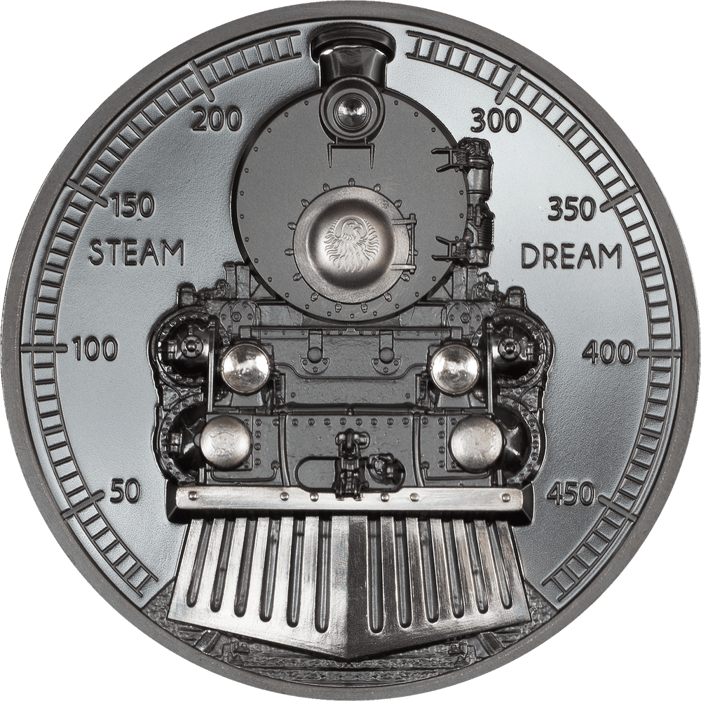 TRAIN Steam Dream 2 Oz Silver Coin $10 Cook Islands 2023 - CIT Coin ...
