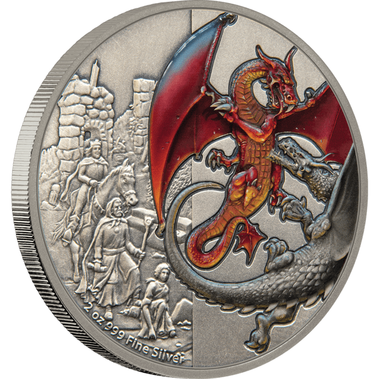 RED DRAGON Mythical Dragons 2 Oz Silver Coin $5 Niue 2019 - Agoro By ...