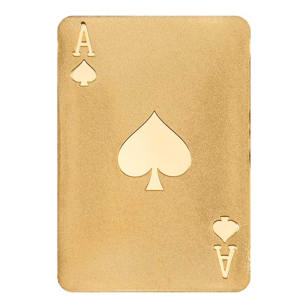 ACE OF SPADES Special Shape Gold Coin $1 Palau - CIT Coin Invest AG